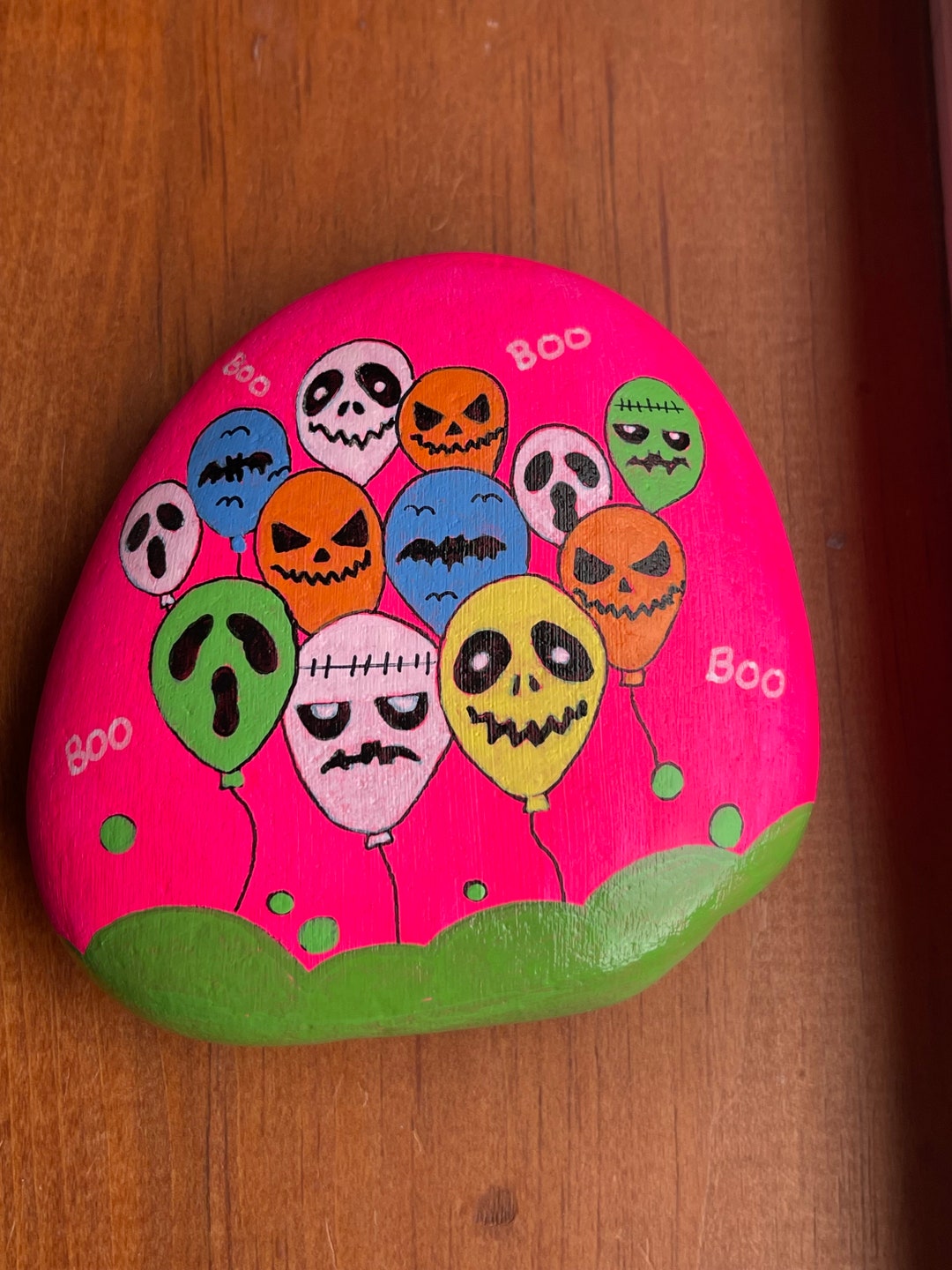 Spooky Ghost Balloons Painted Rock SEALED Halloween Painted - Etsy
