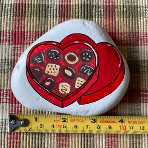 Box of Chocolates Painted Rock Valentines Day Painted Rocks SEALED - Etsy