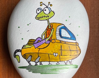 Alien Themed Painted Rocks - Etsy