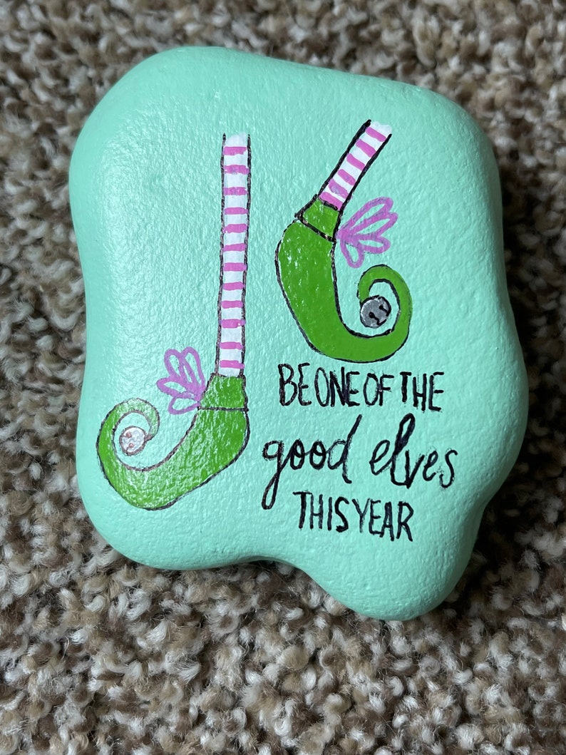 Good Elves This Year Painted Rock SEALED - Etsy