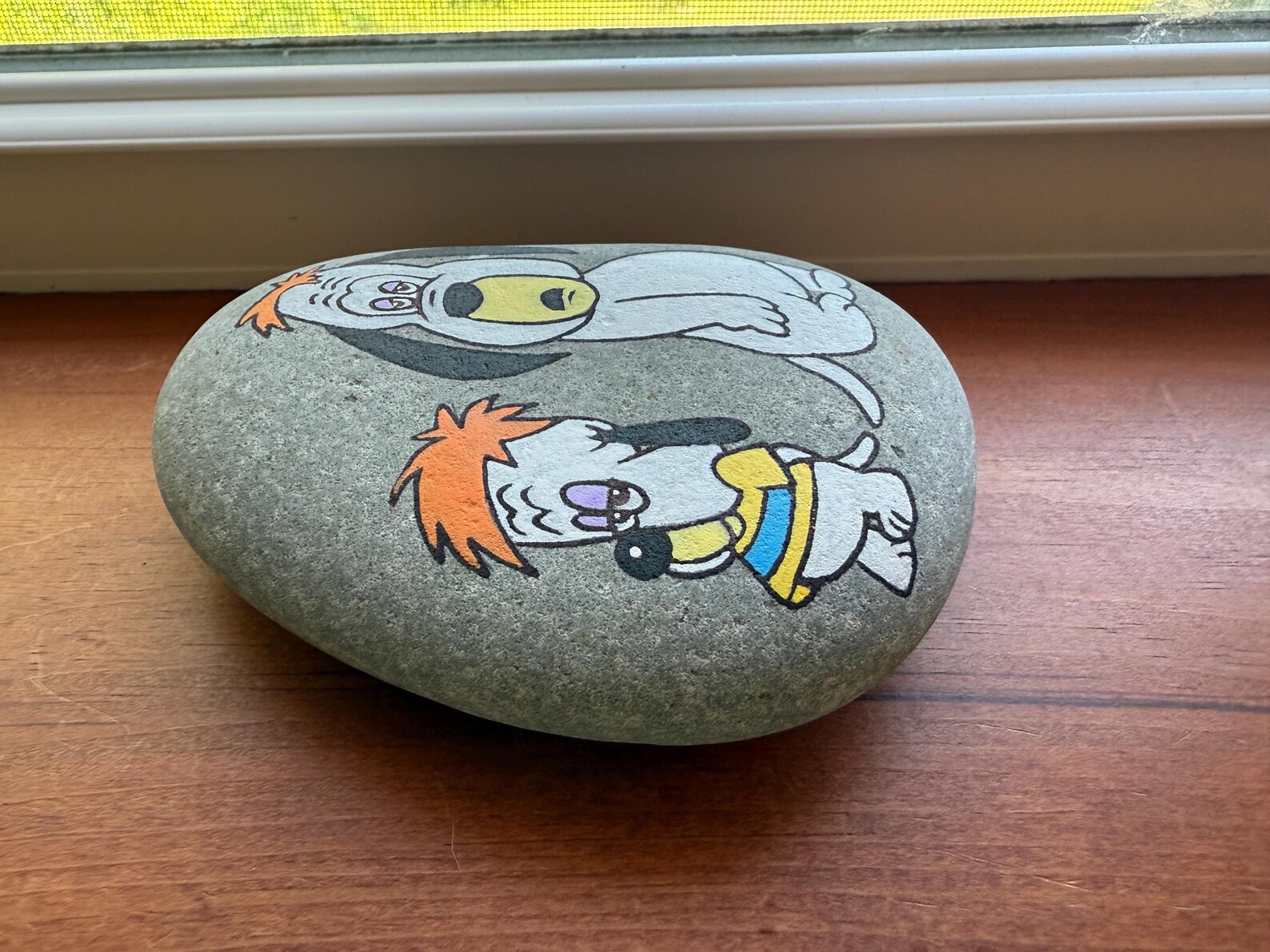 Droopy and Dribble Dogs Painted Rock SEALED - Etsy