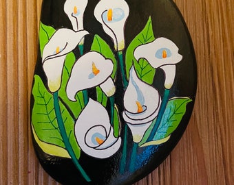 Hello Spring Painted Rock With Wildflowers SEALED - Etsy