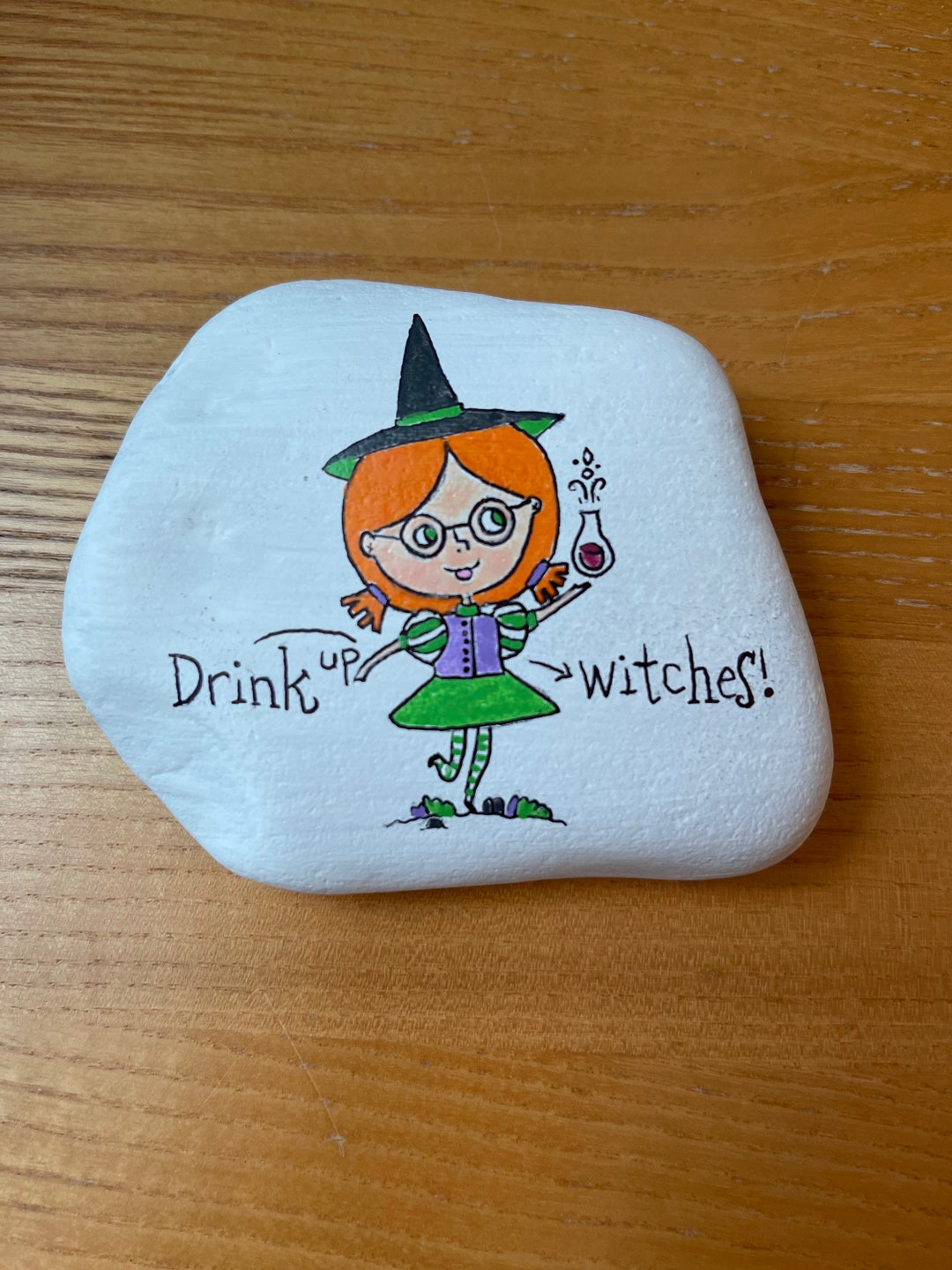 Drink up Witches Painted Rock Halloween Painted Rocks - Etsy