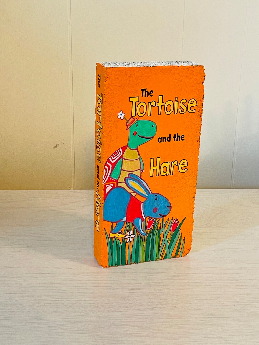 The Tortoise and the Hare Brick Book Hand Painted SEALED - Etsy