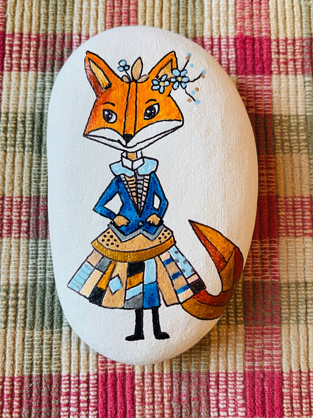 Fox Painted Rock SEALED Miss Prim and Proper ! - Etsy