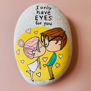 I Only Have Eyes for You Painted Rock SEALED - Etsy