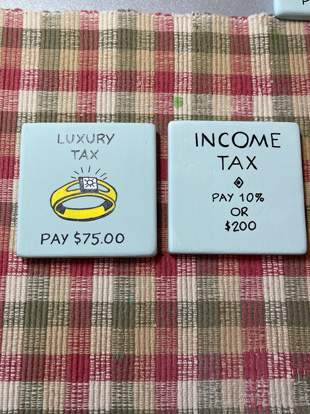 Monopoly Painted Rocks Tax Square SEALED 12 Dollars Each - Etsy