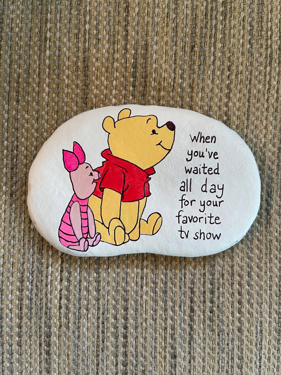 Winnie the Pooh and Piglet Painted Rock - Favorite TV Show SEALED - Etsy