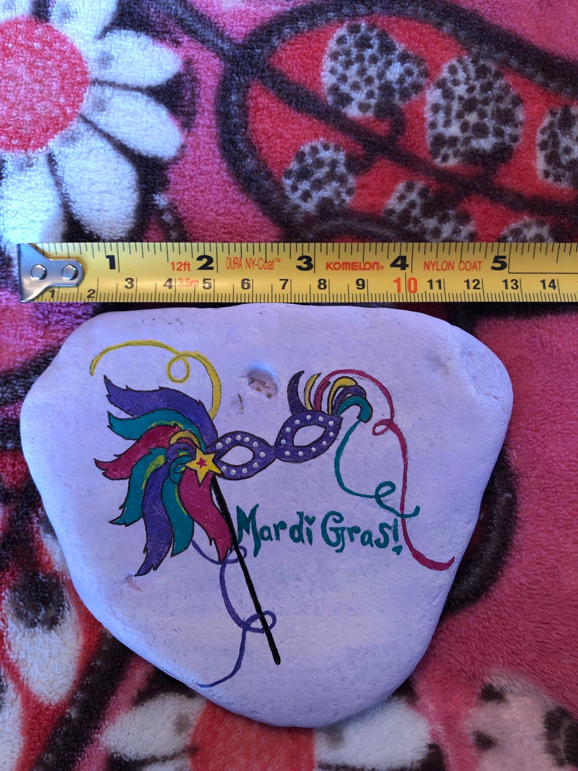 Mardi Gras Painted Rock | Etsy
