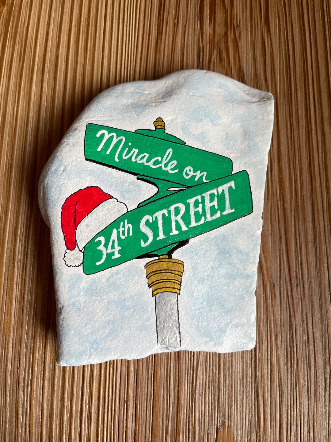 Miracle on 34th Street Sign Painted Rock SEALED - Etsy