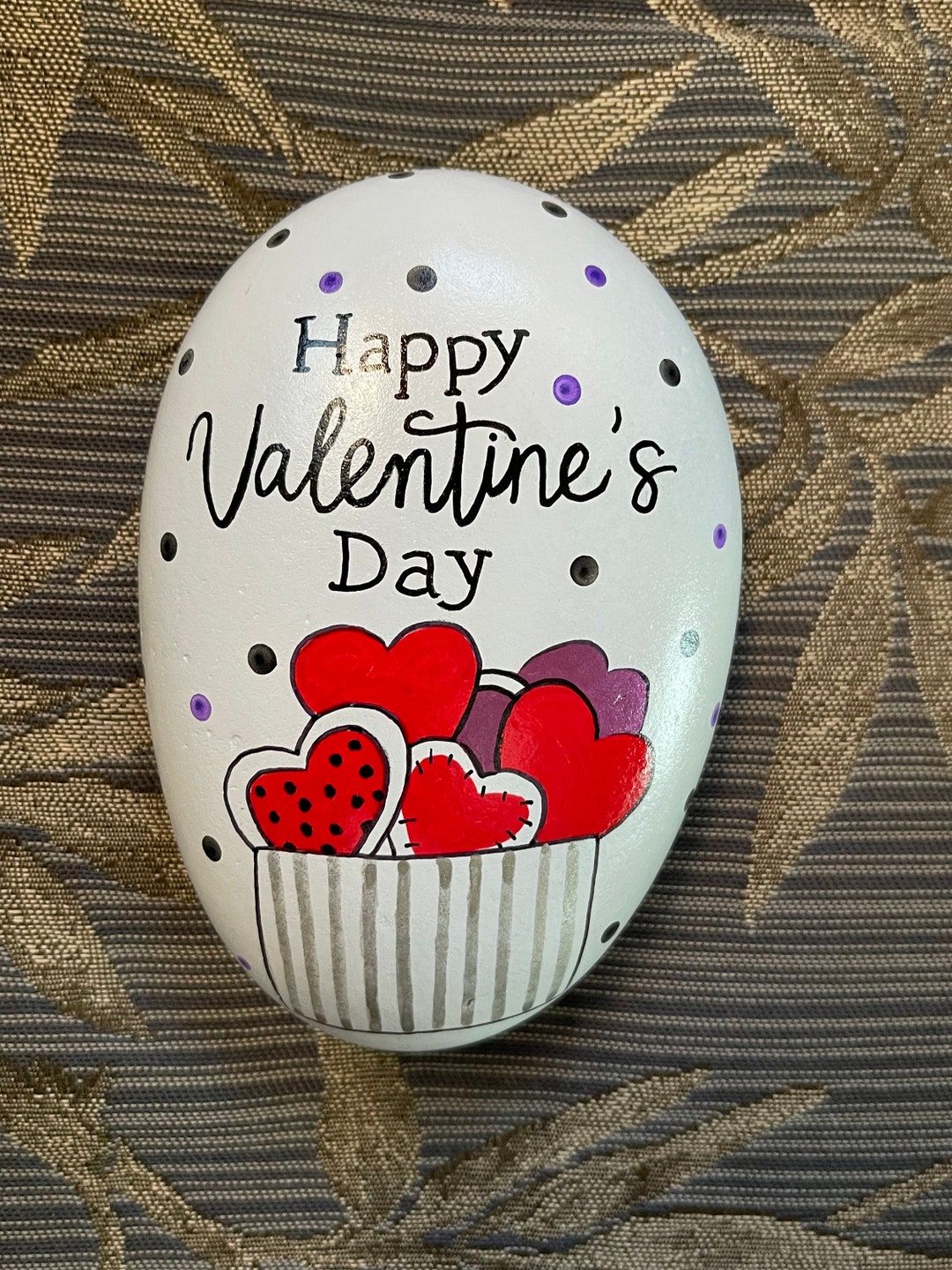 Happy Valentine’s Day Painted Rock - Hearts SEALED Painted Rocks - Etsy
