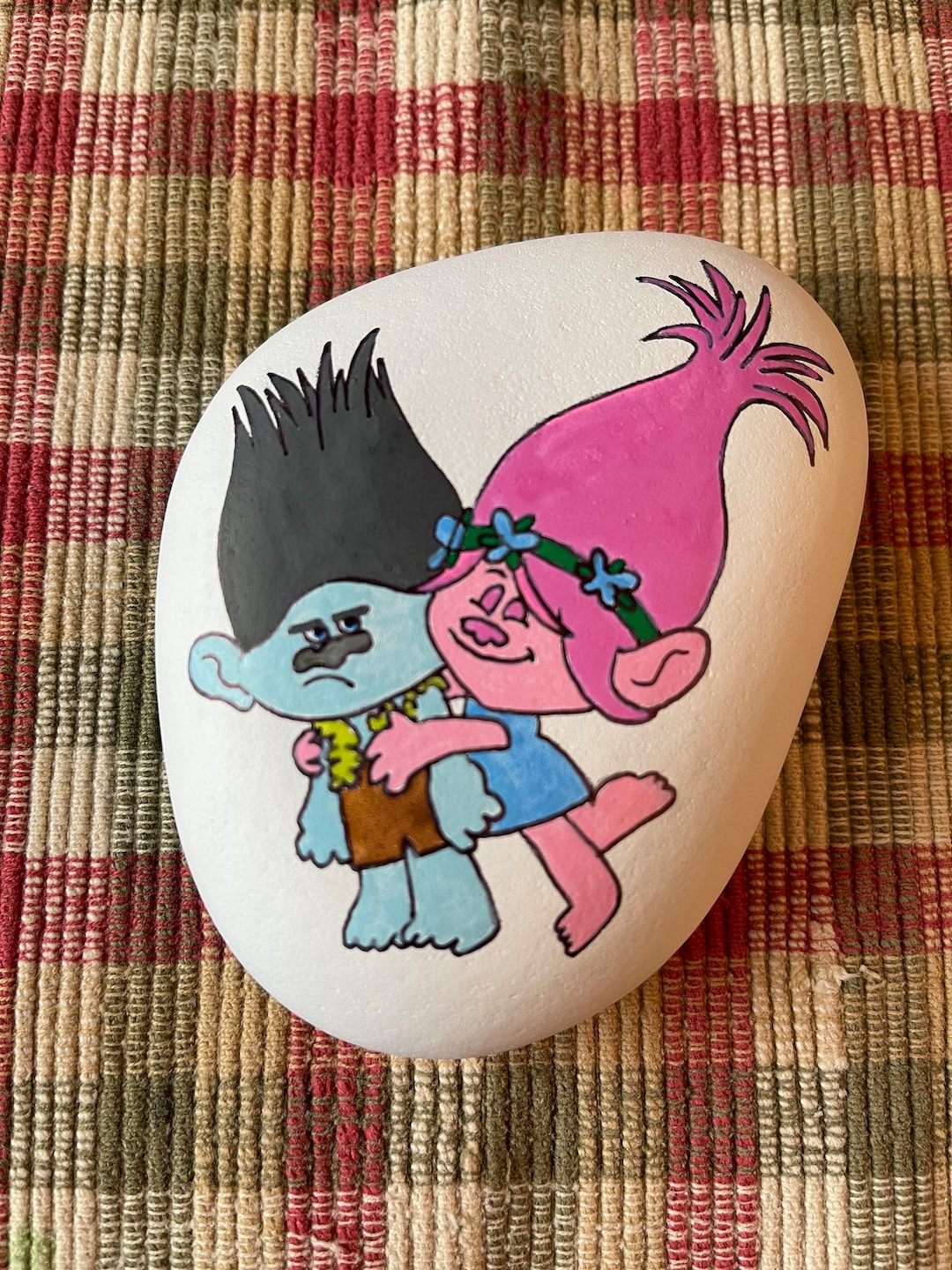 Trolls Painted Rock Poppy and Branch SEALED - Etsy