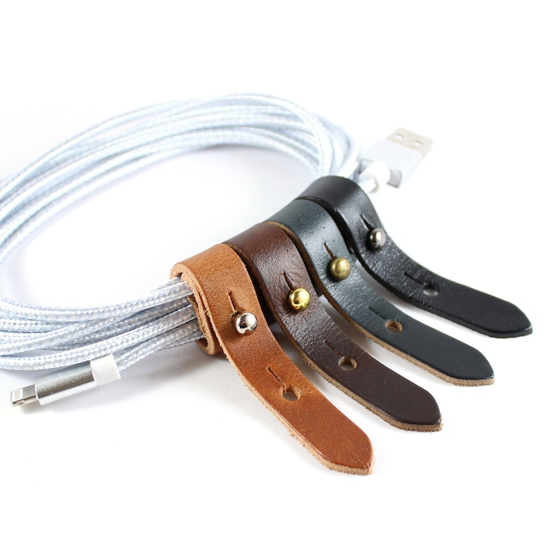 Leather Cable Holder - Etsy