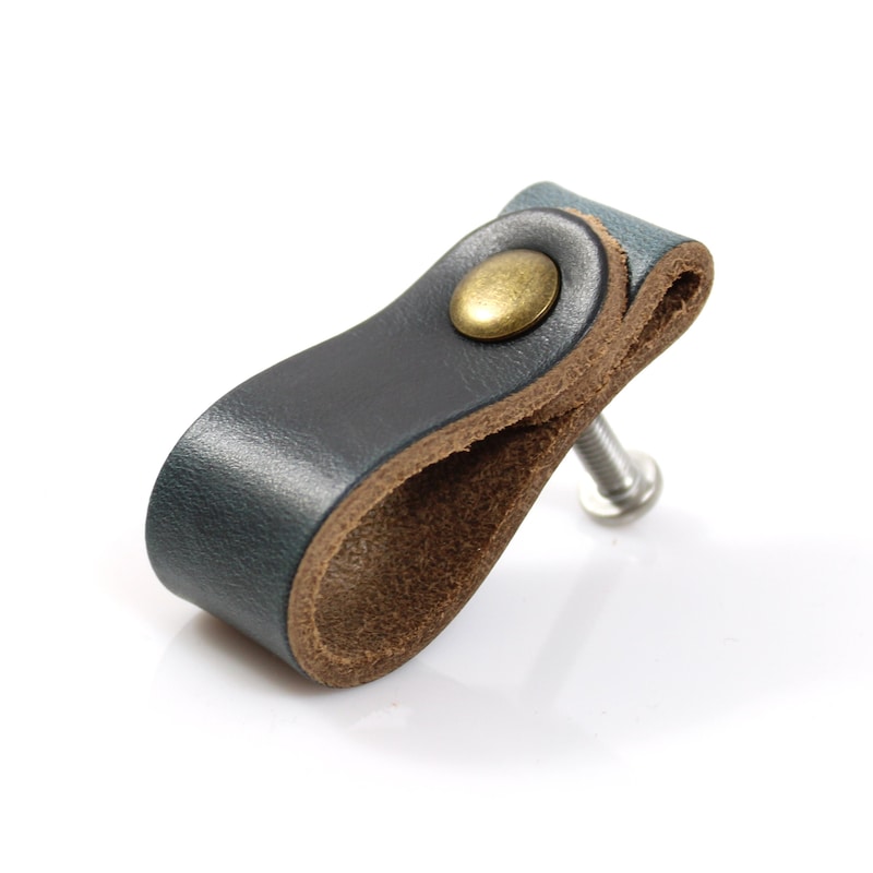 Leather Drawer Knobs - Etsy