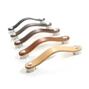 Leather Drawer Handles Leather Bohemian Decor Replacement Dresser ...