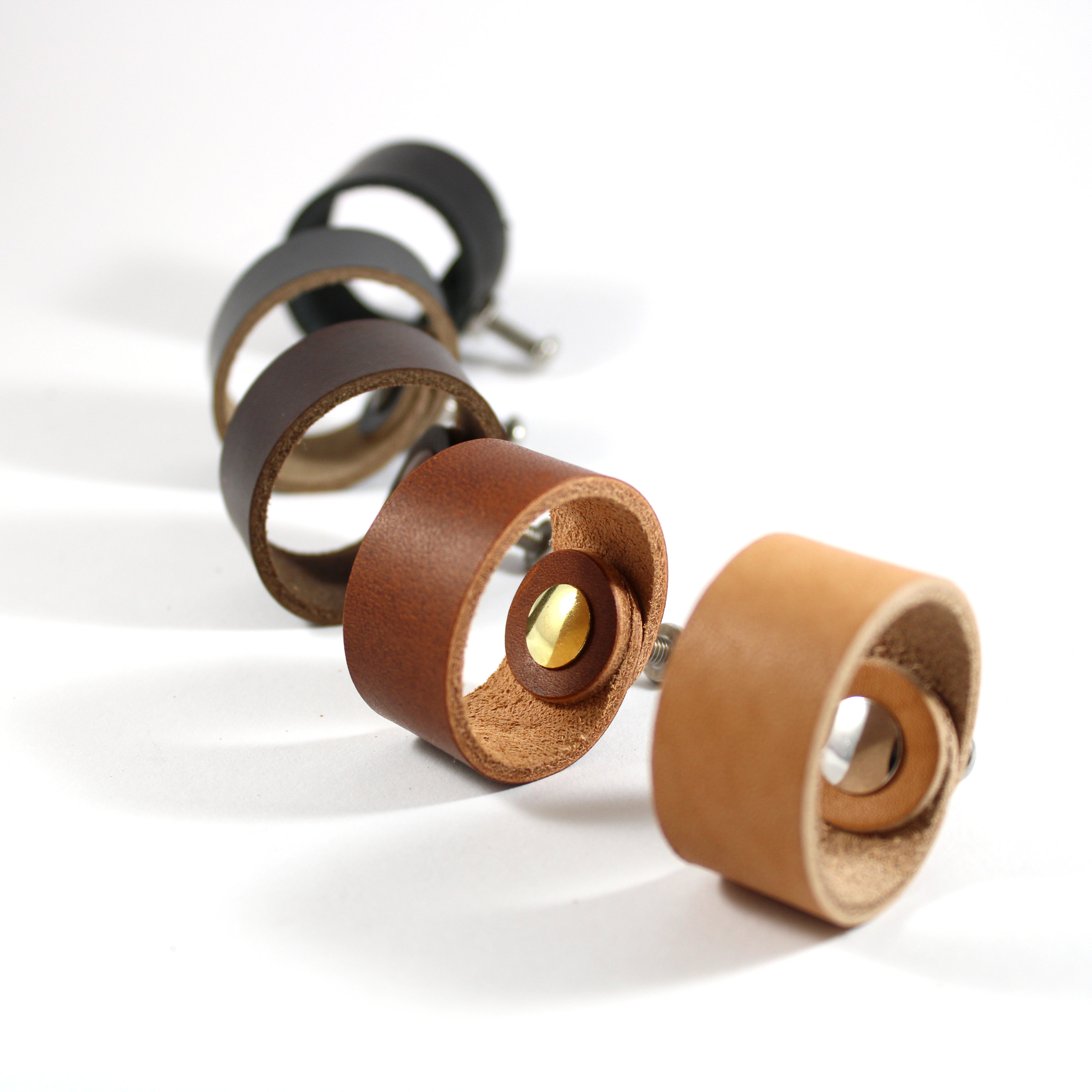 Leather Drawer Pull Leather Door Pull Leather Drawer Pulls | Etsy