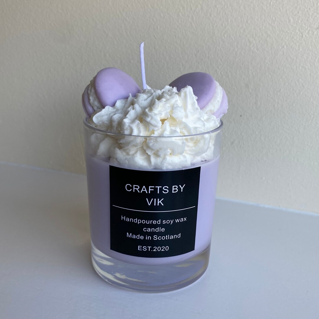 Hand Poured Macaron Dessert Candle Various Scents Available Soy Wax ...