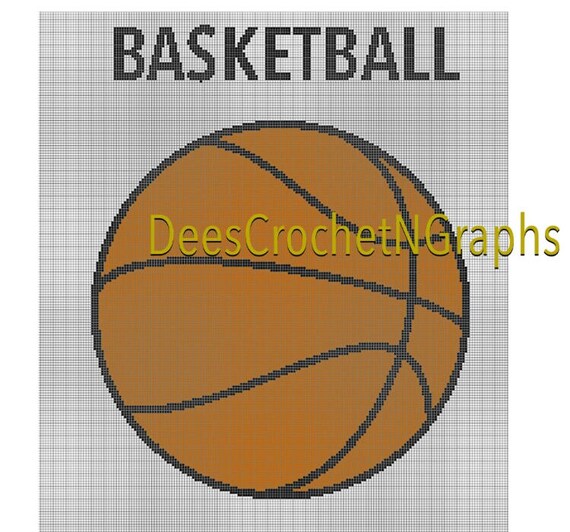 Basketball Crochet Graphghan Graph - Etsy