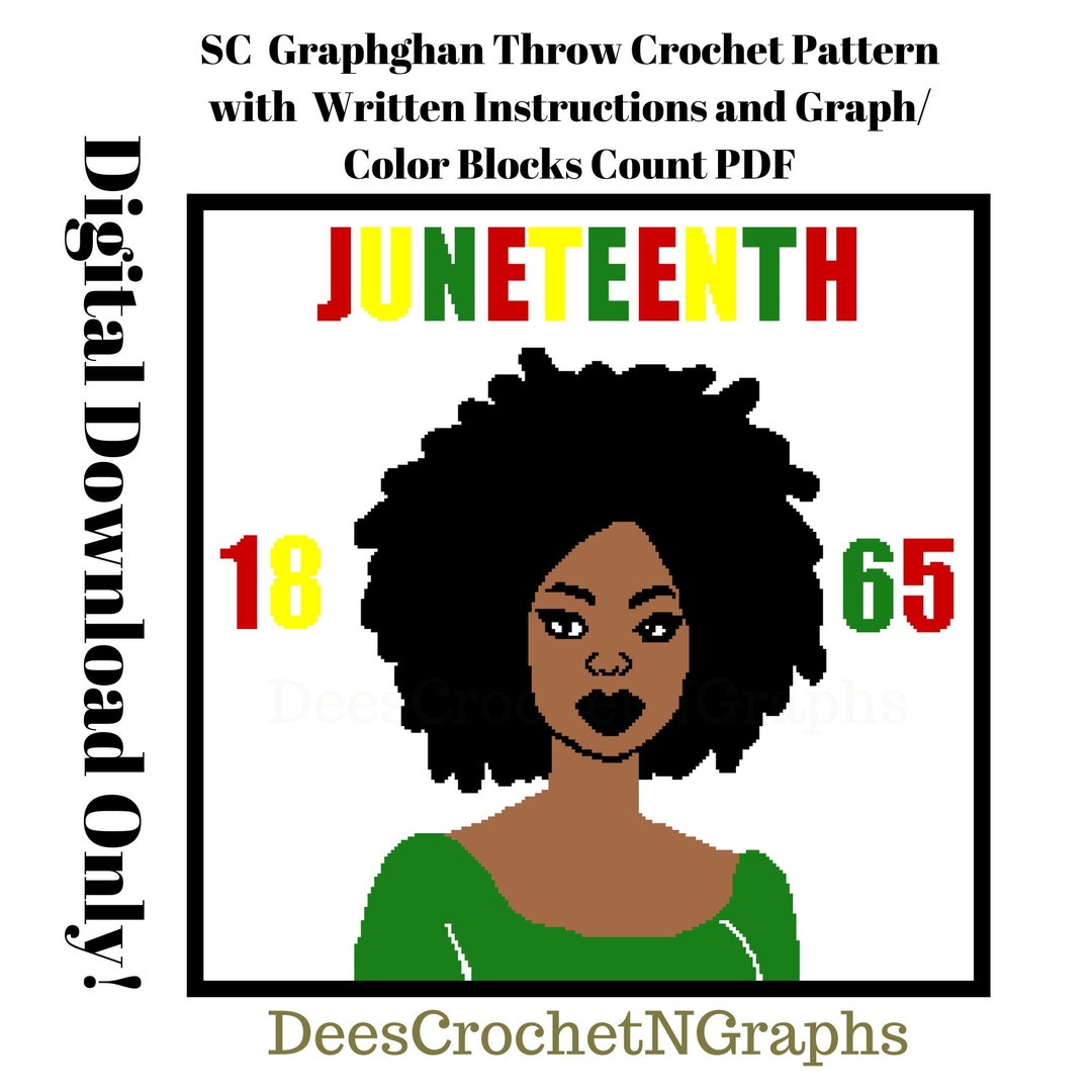 SC Graphghan Throw Crochet Pattern With Written Instructions and Graph ...