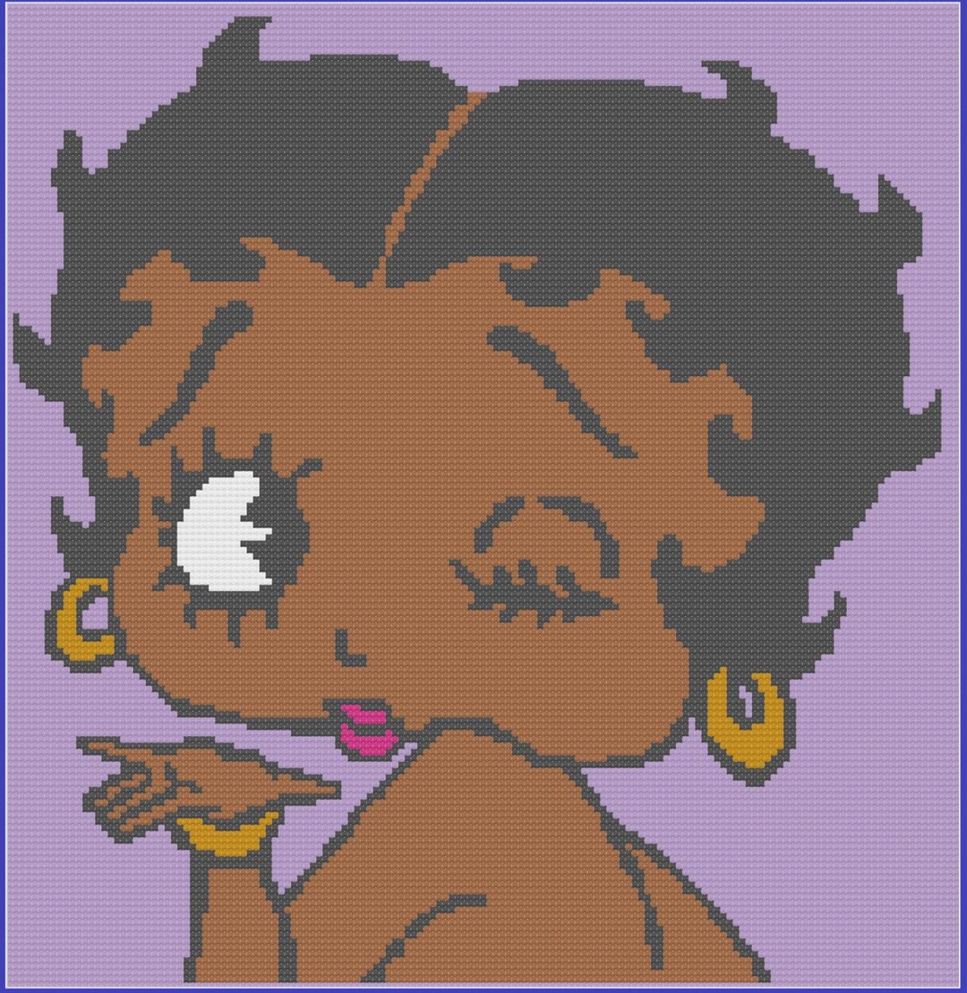 Betty Boop C2C Graph Chart/ Color Counted Blocks Pattern - Etsy