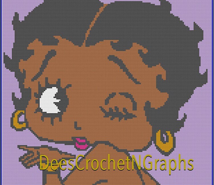 Betty Boop C2C Graph Chart/ Color Counted Blocks Pattern - Etsy