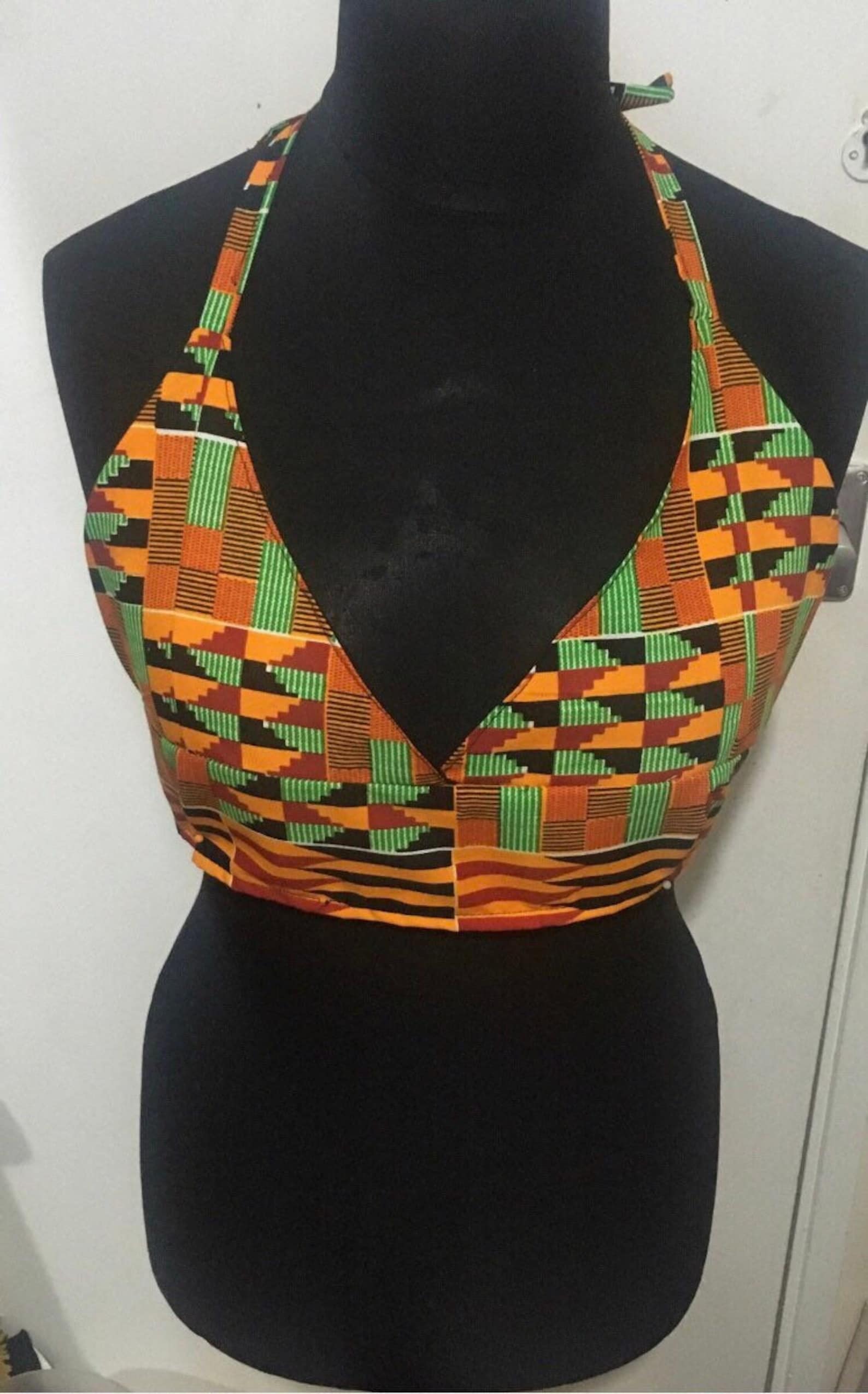 Handmade Kente Print Bra-let: African Crop Top - Etsy UK