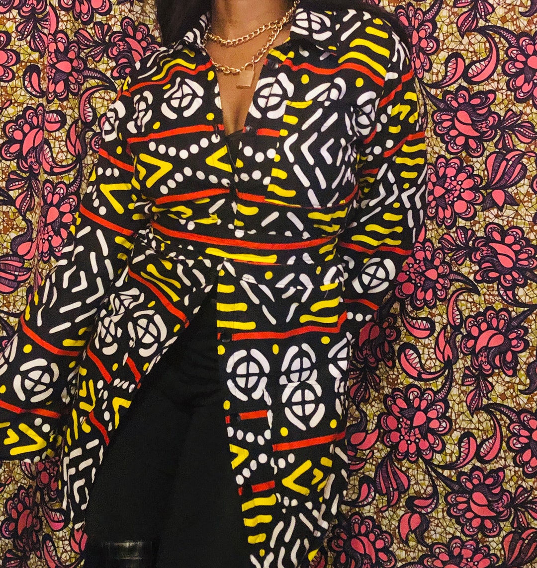 Slightly Oversized African Print T-shirt Dress, Handmade African Print ...