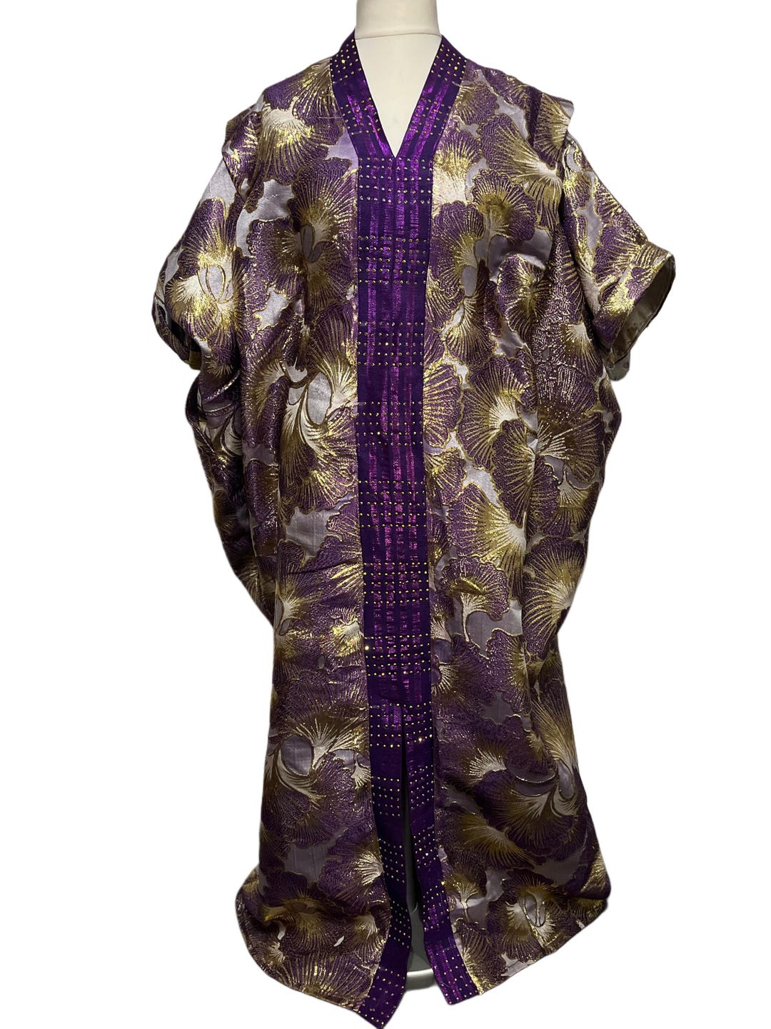 Rhinestone Embellished African Damask Boubou Dress Set | Rich Aunty ...