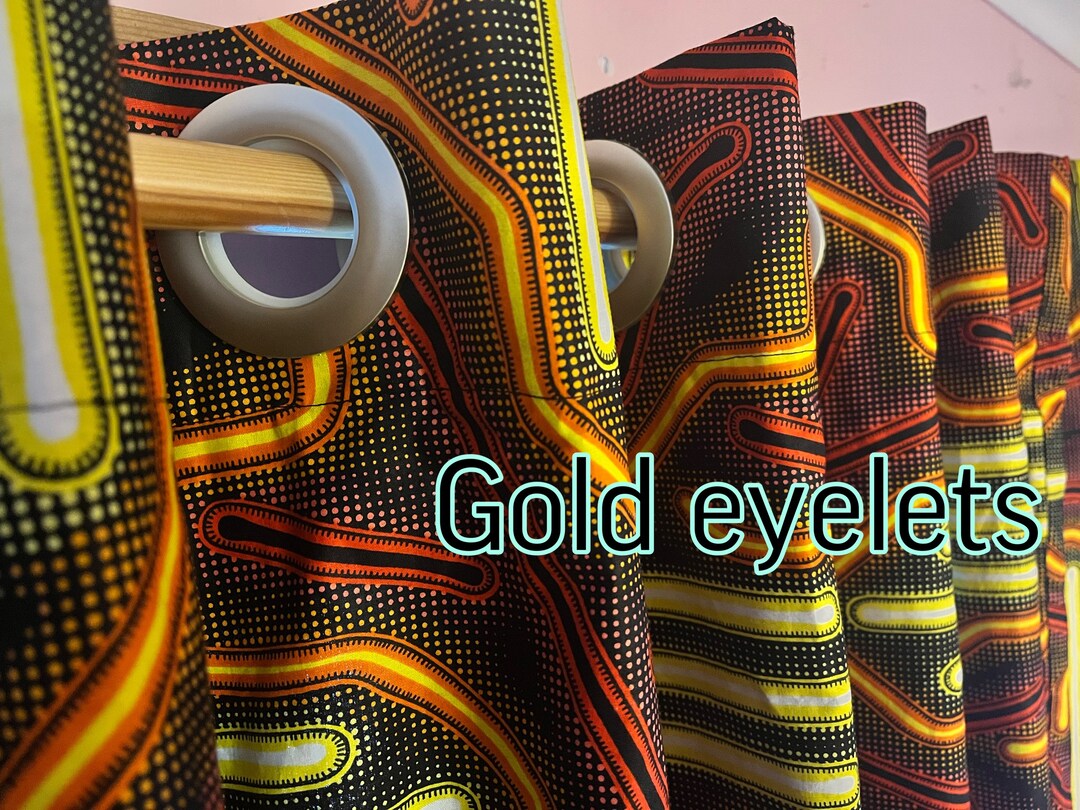 2PCS African Print, Window Curtain, Drapes, Backdrop, Home Curtain ...