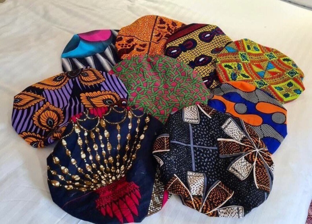 Satin Lined African Print Bonnets - Etsy UK