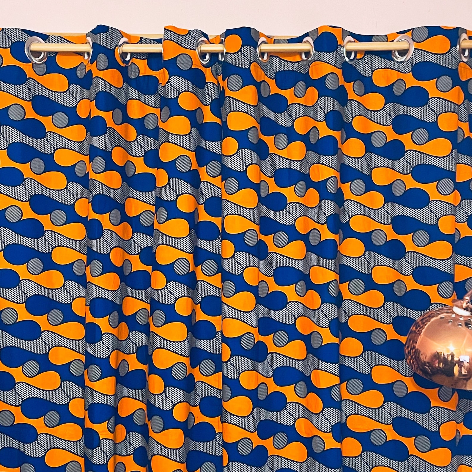 2PCS African Print Window Curtain Drapes Backdrop Home - Etsy UK