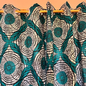2PCS African Print Curtains: Ankara Eyelet Window Drapes - Etsy