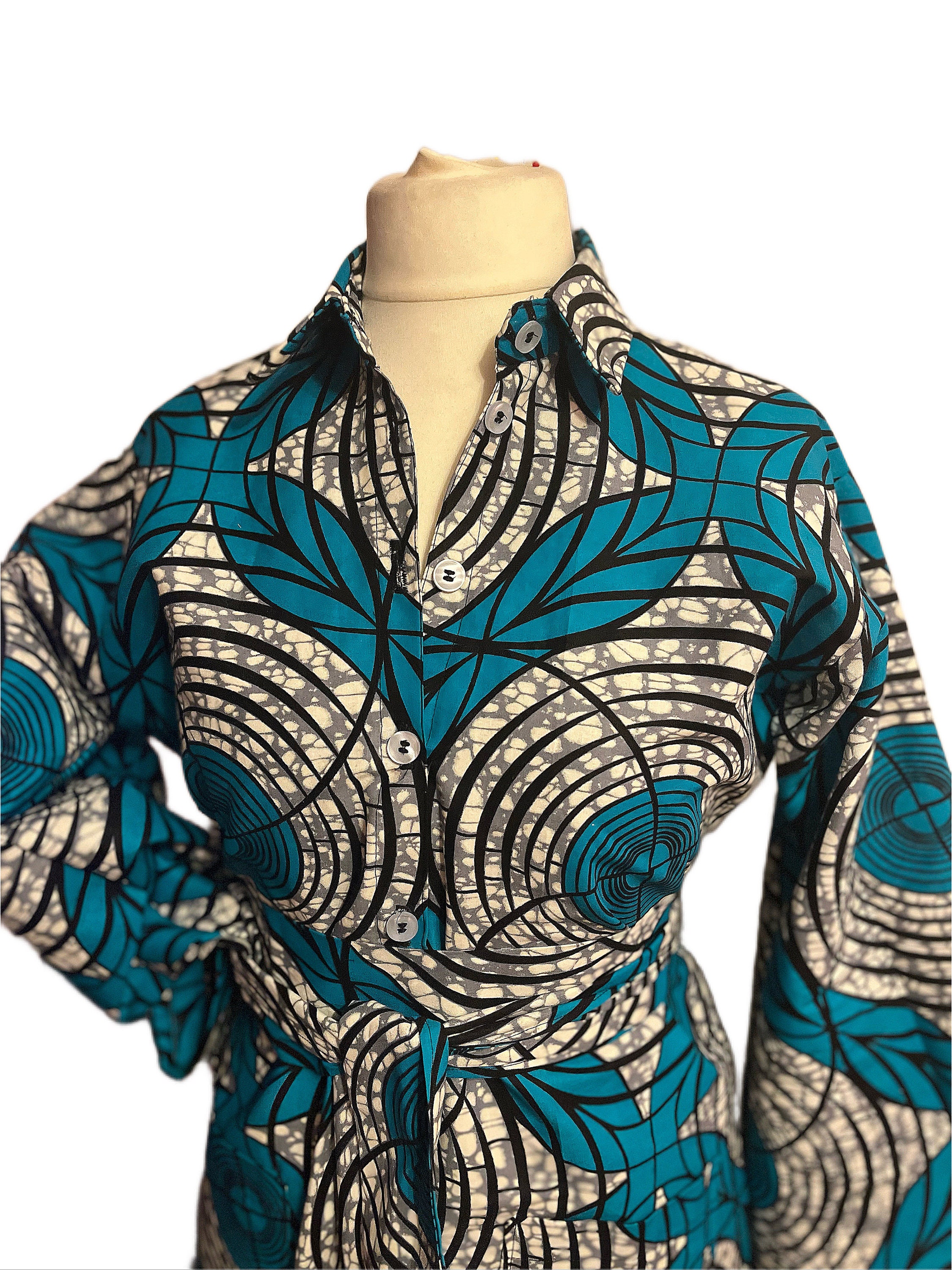 Slightly Oversized African Print T-shirt Dress, Handmade African Print ...