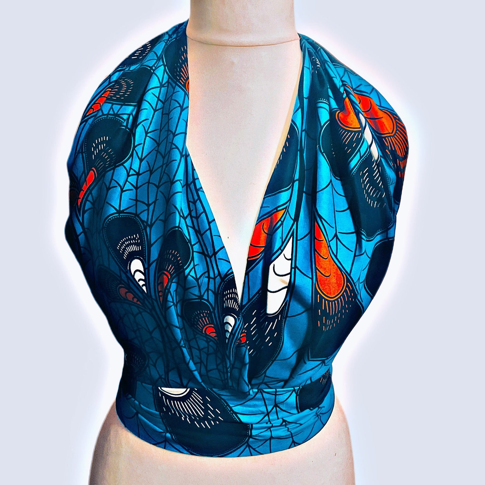 African Print Infinity Top, Kente Print, Infinity Blouse, Ankara ...