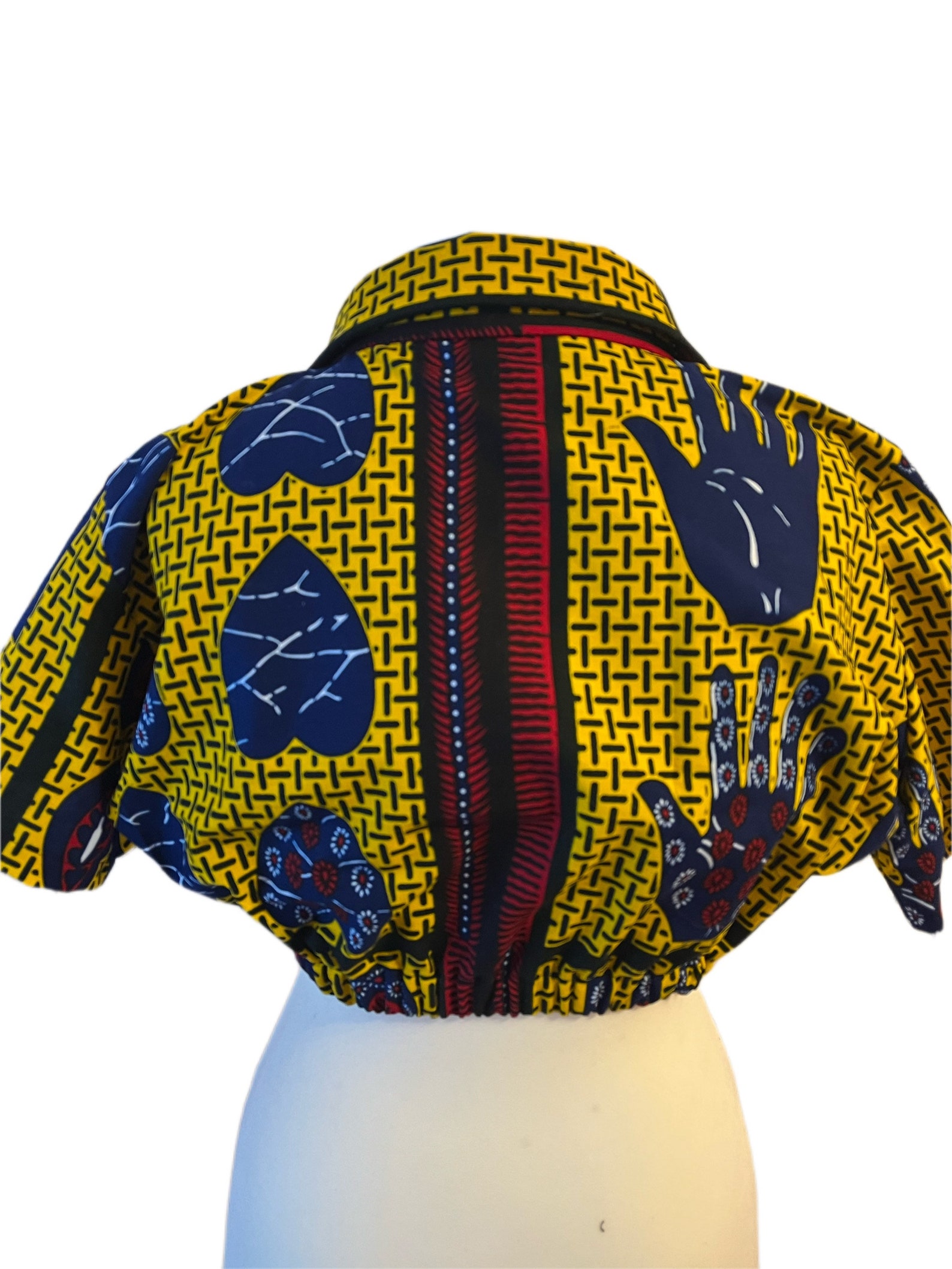 Handmade African Print Cropped Shirt, African Print Top, Shirt, Womens ...