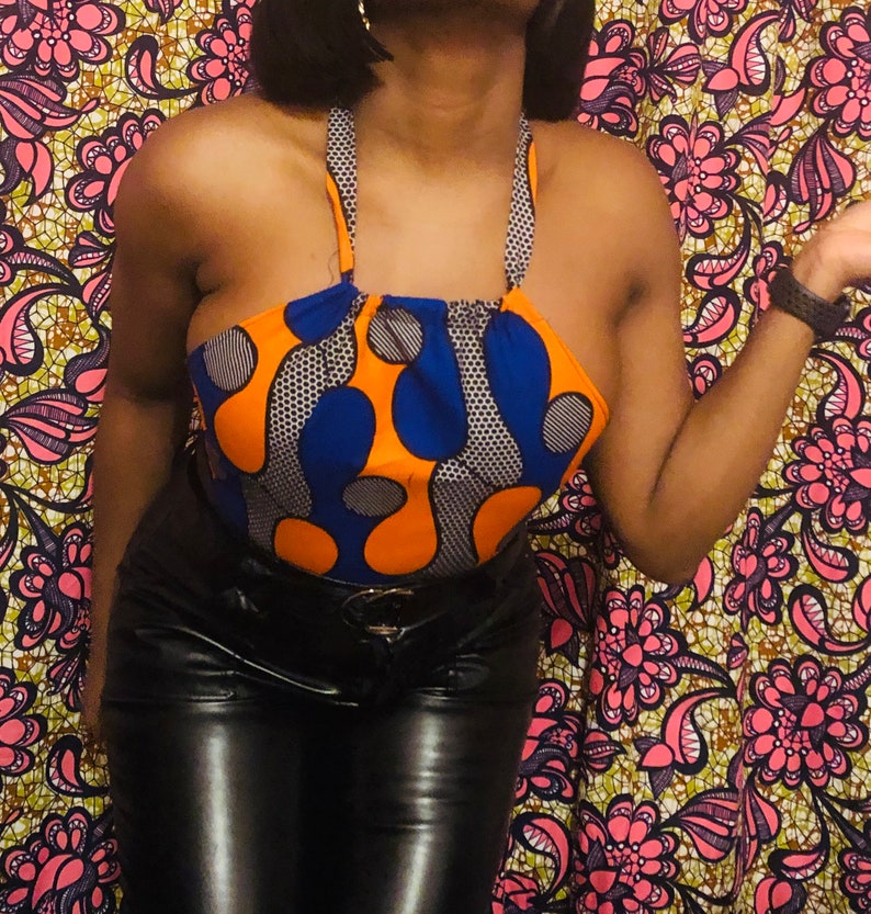 Handmade African Print Crop Top, African Print Top, Womens Gift, Kente Print, Ankara Top COCO ...