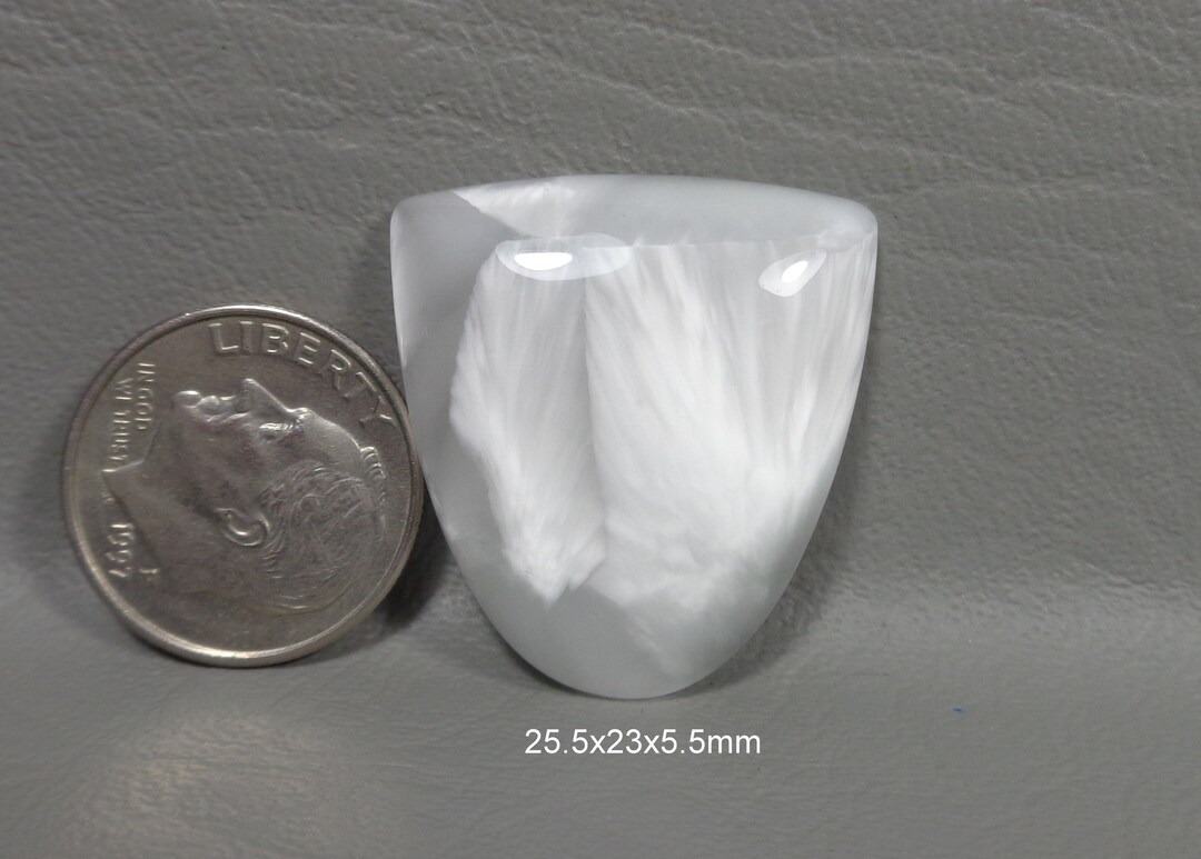 Genuine Victoria Stone AKA Imori Stone Cabochon White, Very Chatoyant ...