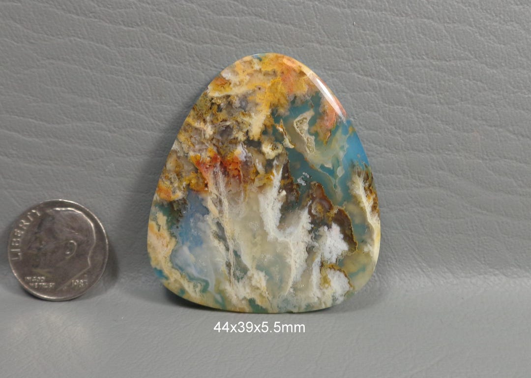 Regency Rose Plume Agate Doublet Cabochon Backed With Imitation ...