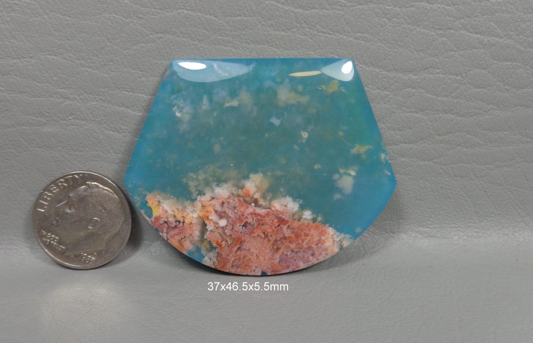 Feather Ridge Plume Agate Doublet Cabochon Backed With Imitation ...