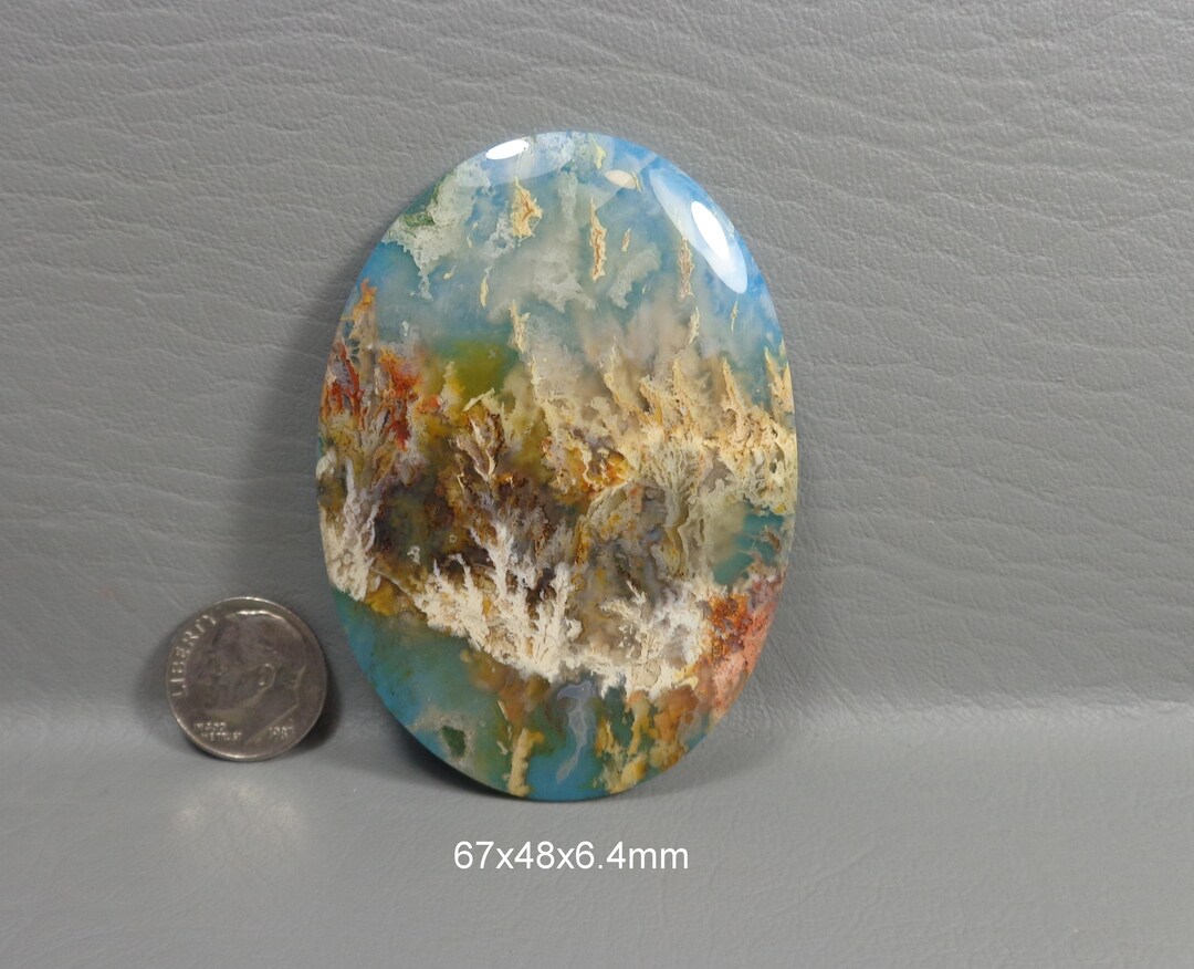 Regency Rose Plume Agate Doublet Cabochon Backed With Imitation ...