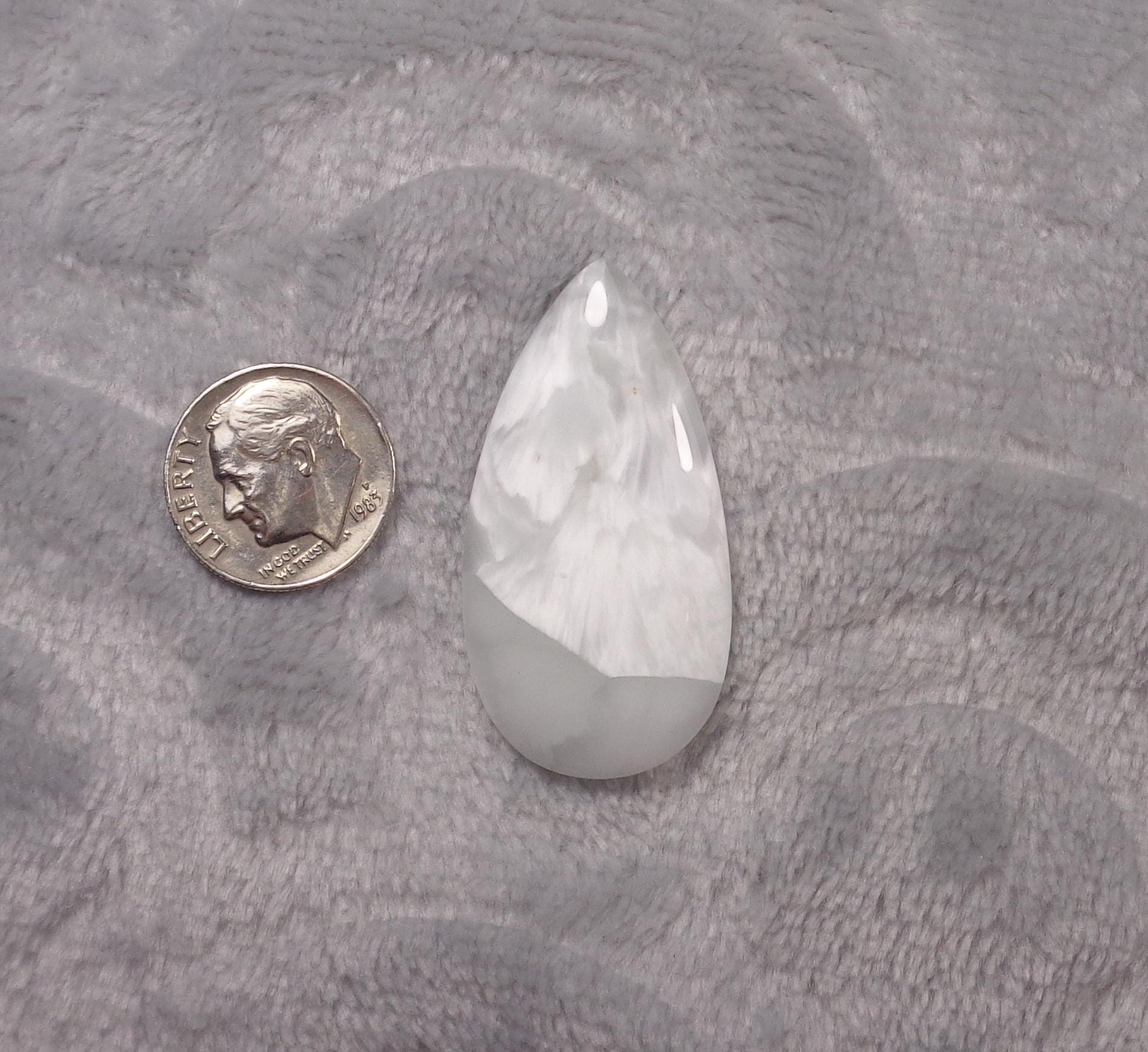 Genuine Victoria Stone AKA Imori Stone Cabochon, White and Domed on ...