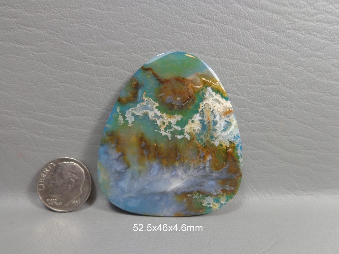Regency Rose Plume Agate Doublet Cabochon Backed With Imitation ...