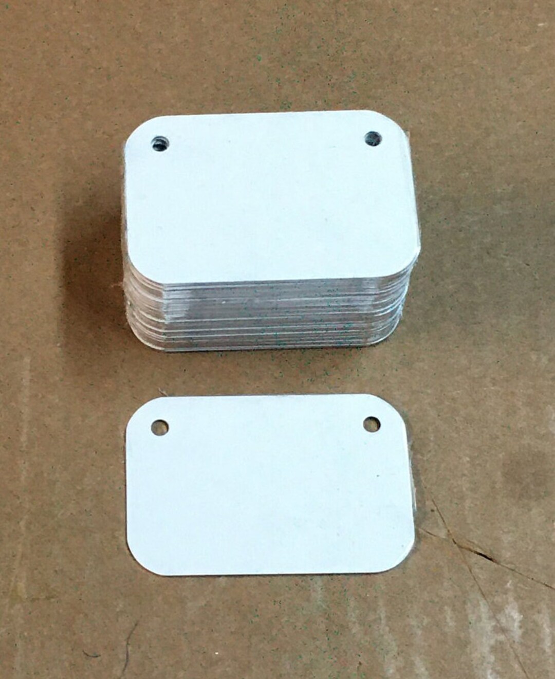 10pcs .026 2"x 3" Sublimation Gloss White Aluminum License Plates for ...