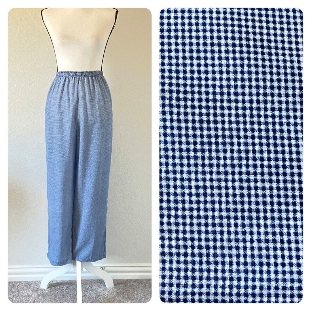 1980s Gingham Capri Pants, Vintage Cropped Checkered Slacks - Etsy