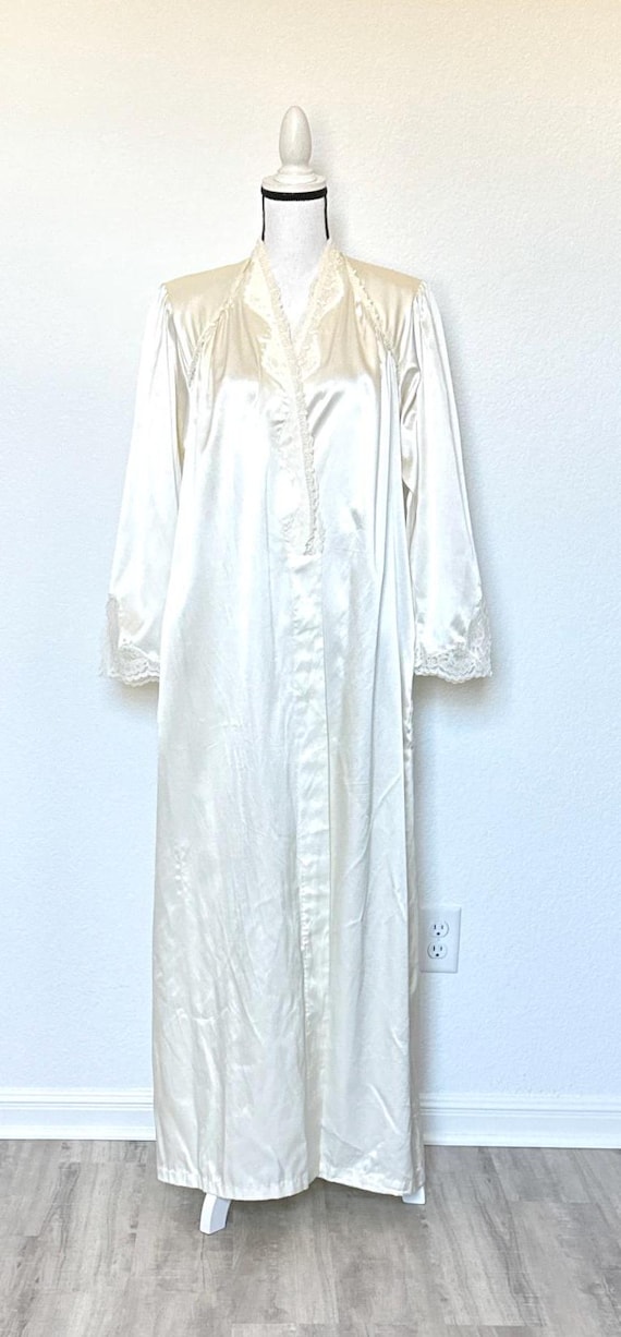 1970s 1980s Satin Dressing Gown - Gem
