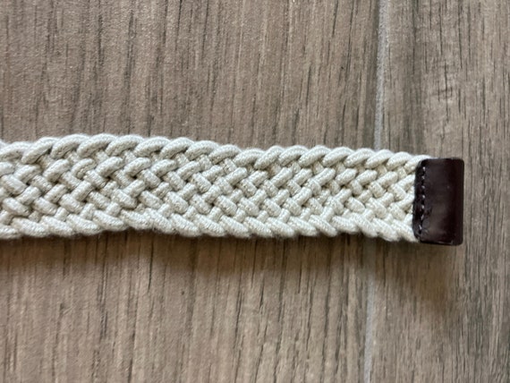 1970s Gray Fabric Belt, 1980s Woven Rope Belt - Gem