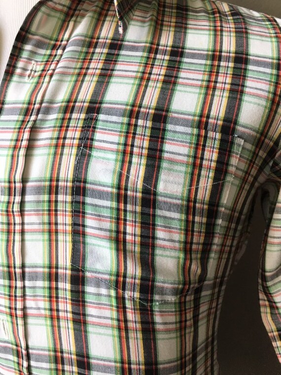 Vintage Montgomery Ward, 1970s Plaid Western Shirt, V… - Gem