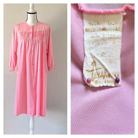 1950s Pink Nightgown Vintage Bubblegum Pink Nightie Gem