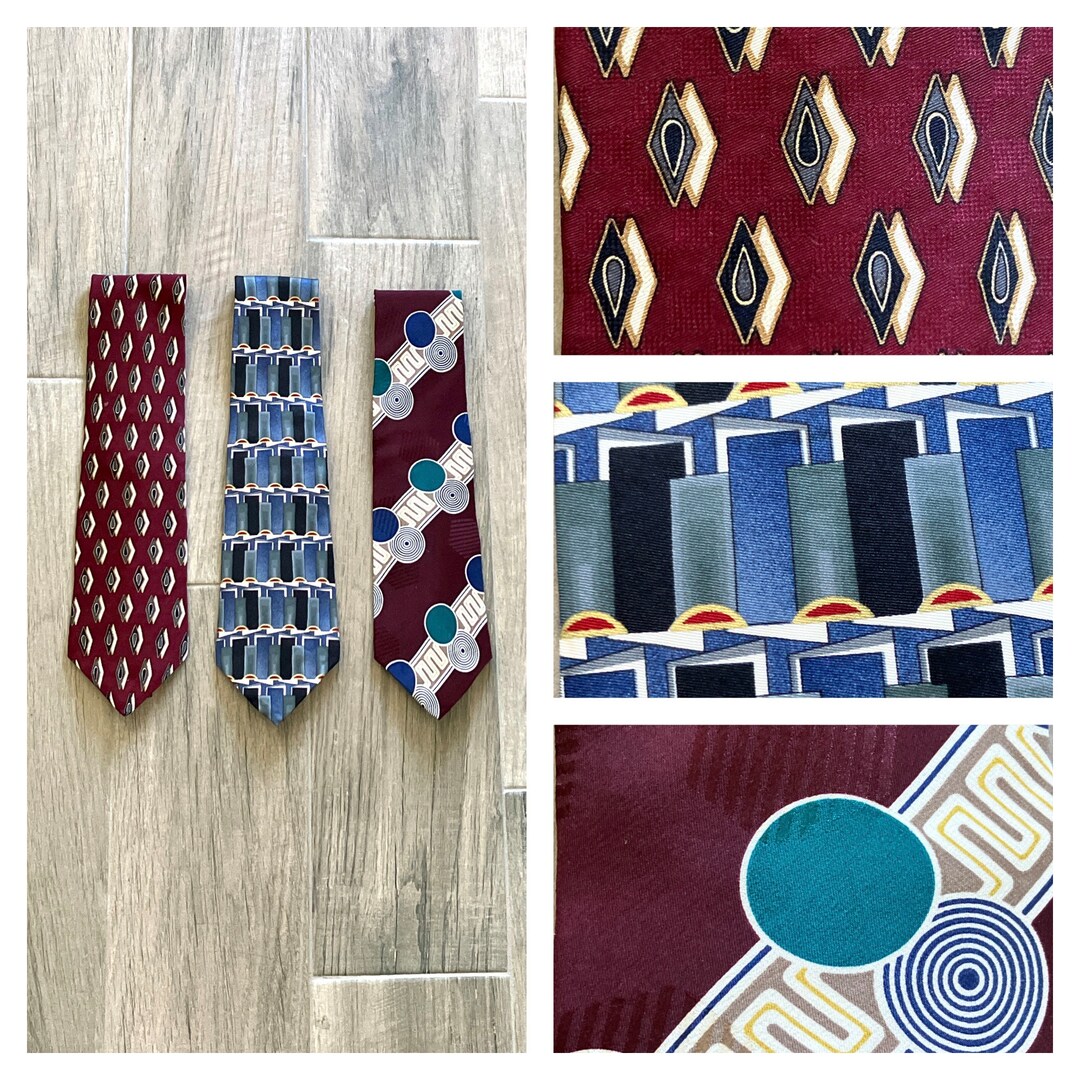 Vintage Lot of 90s Neckties, 1990s Bundle of Silk Ties - Etsy