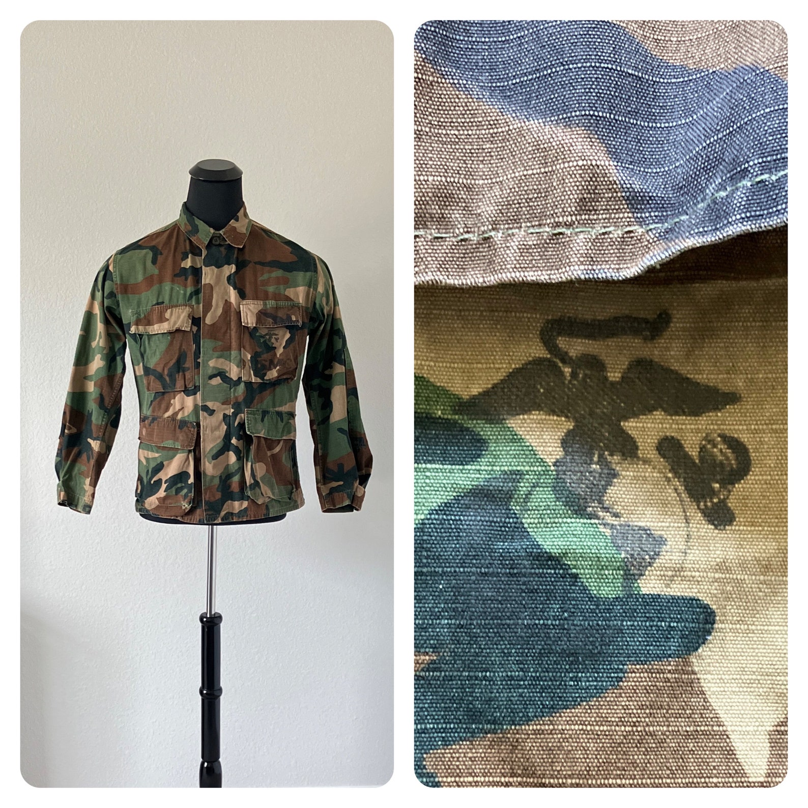 1980s USMC Camo Jacket Vintage Military Fatigues - Etsy